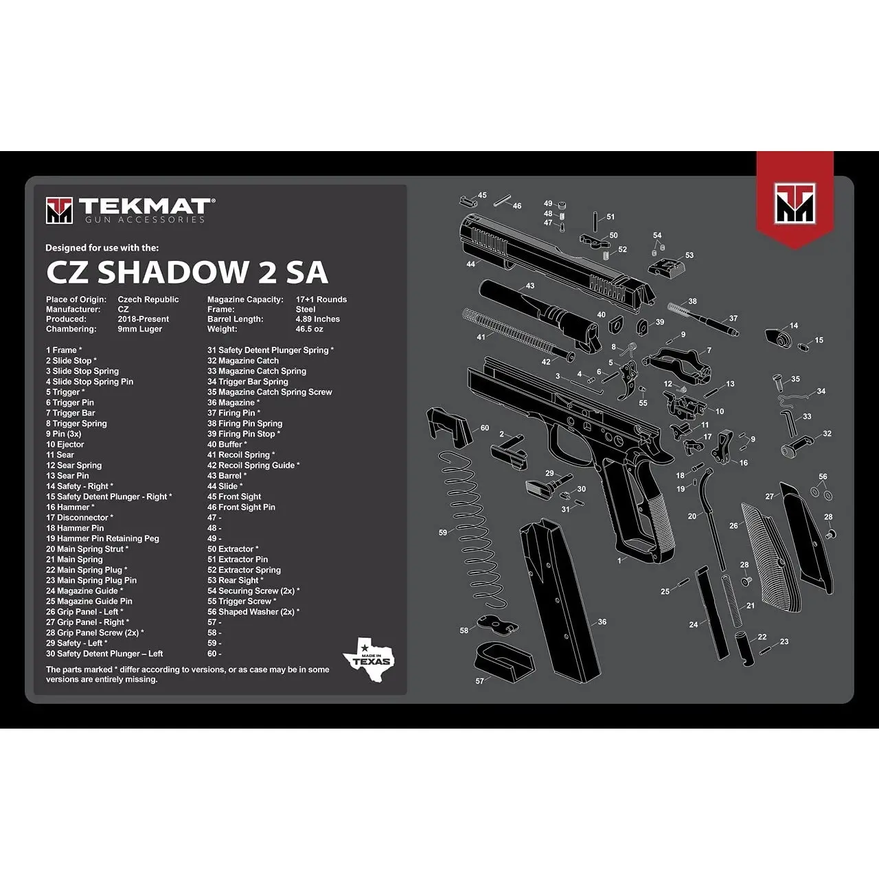TEKMAT CZ SHADOW 2 SA Podložka na čištění zbraní | Strobl.cz
