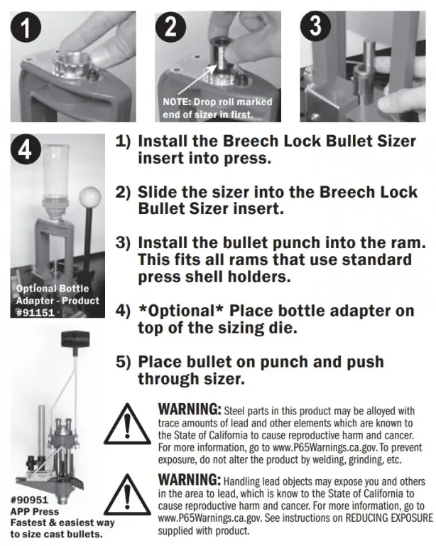 LEE Bullet Sizer & Punch .355 diameter | Strobl.cz